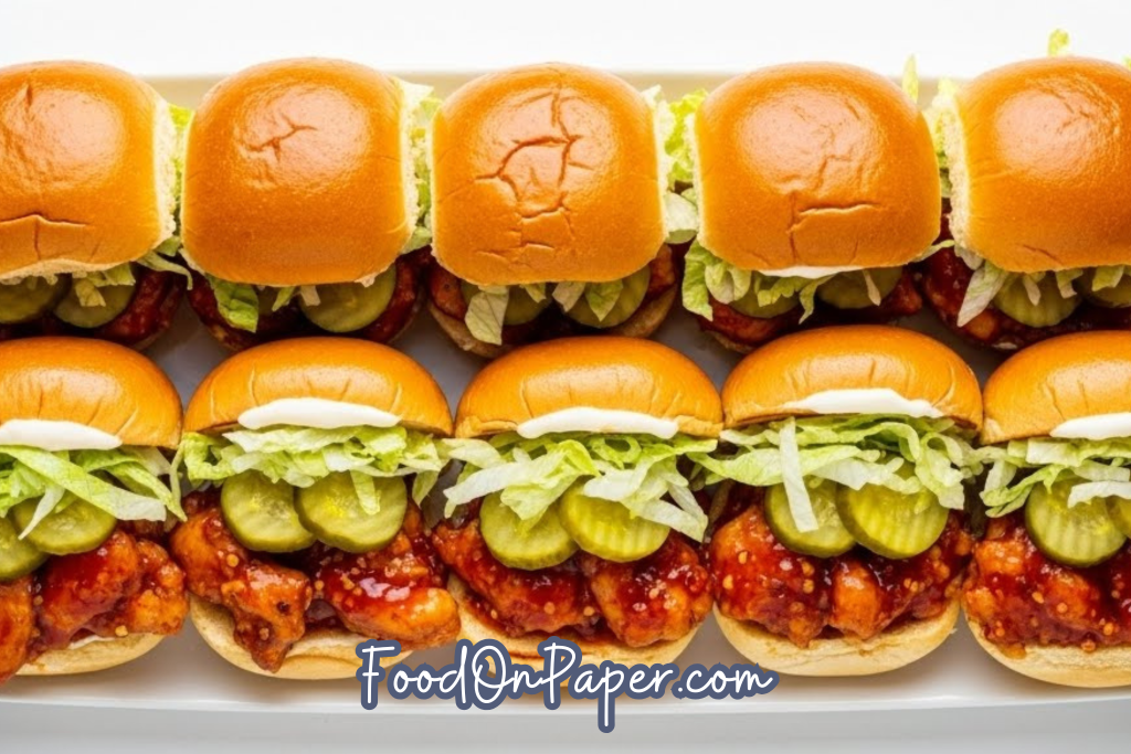 Sweet Chili Chicken Sliders - The Food Paper