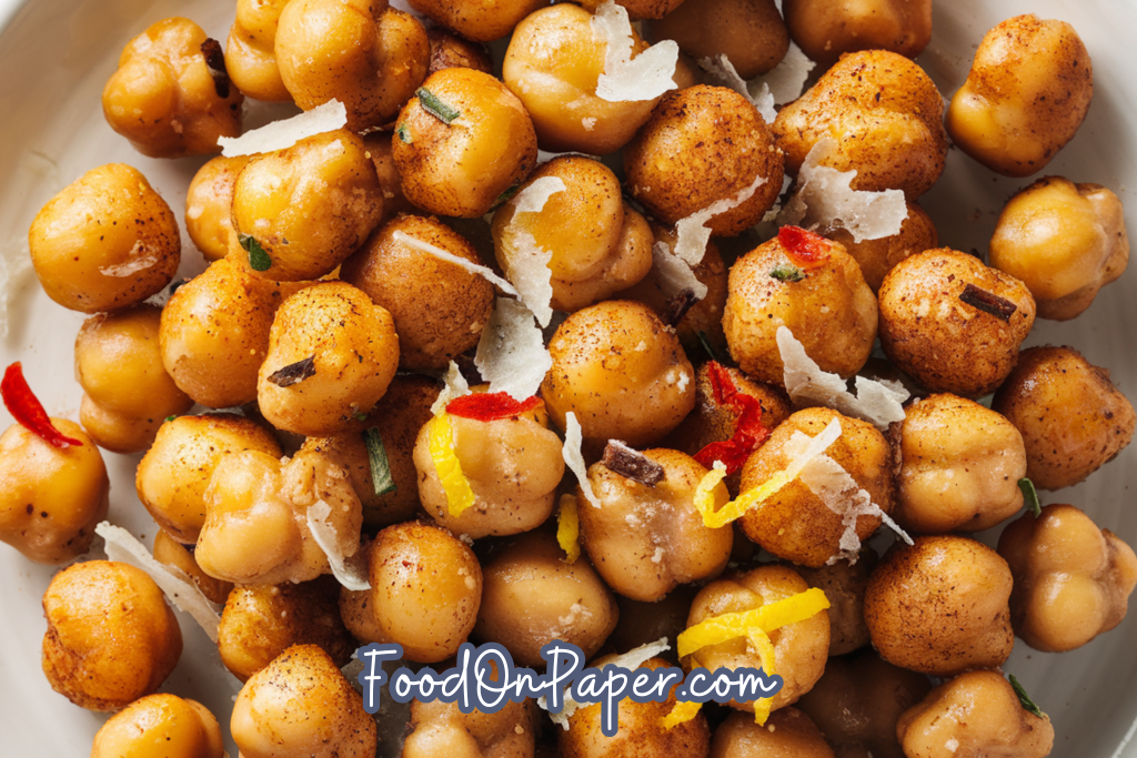 Crispy Garlic Parmesan Chickpeas - The Food Paper