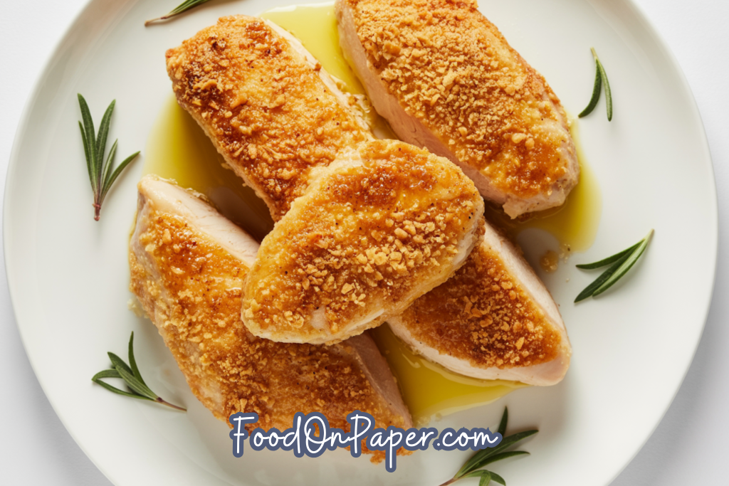 Crispy Parmesan Crusted Chicken - The Food Paper